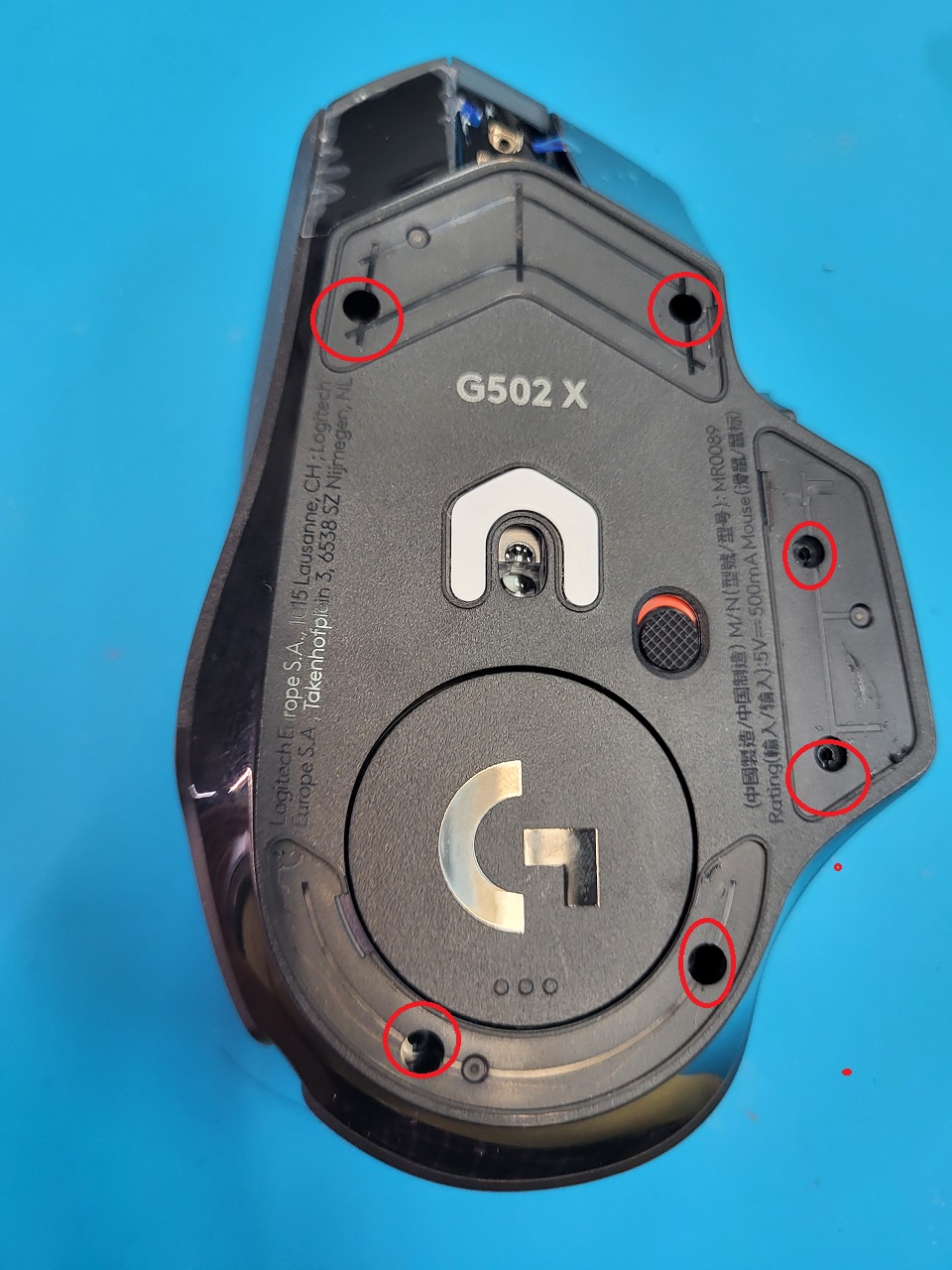 Logitech G502X Lightspeed 更換傳統微動 - HKGGZ